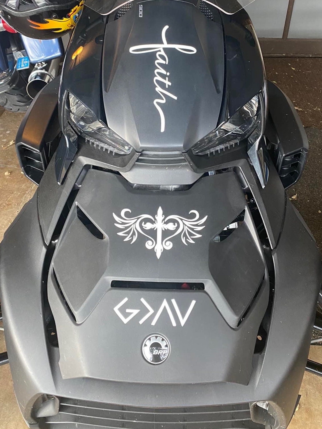 Faith Decals Ryker Spyder Motorcycle Custom Vinyl Decal Christian Theme ...