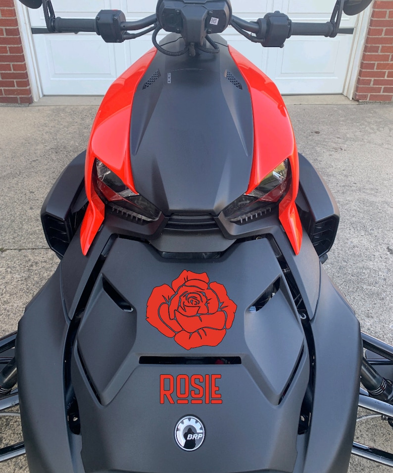 Flower Decals Ryker Spyder Motorcycle Custom Vinyl Decal Hibiscus Rose ...