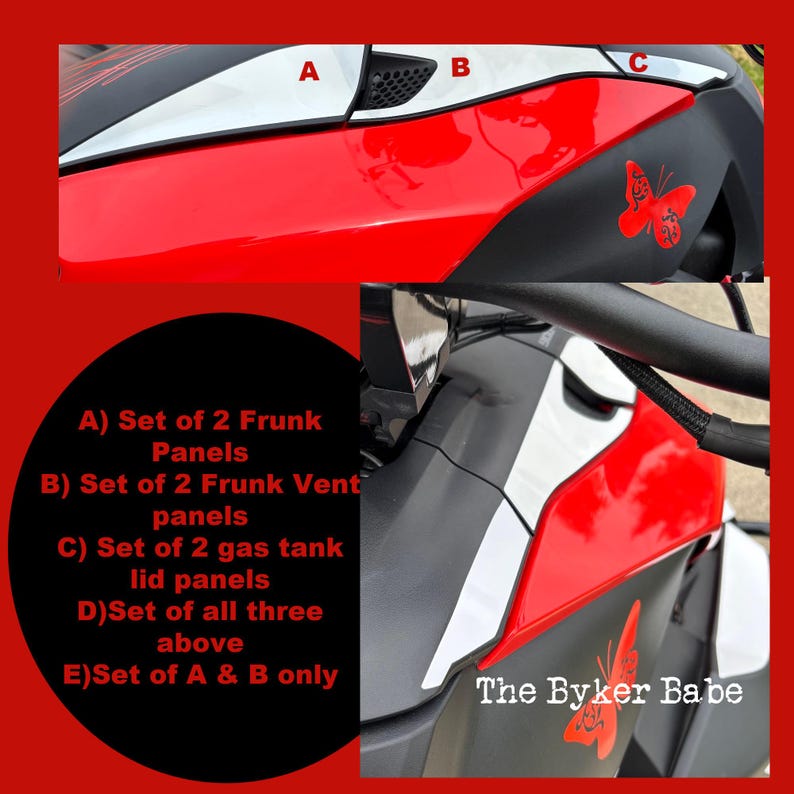 Ryker Frunk Accent Panel Decals Set of 2 Ryker Motorcycle Custom Vinyl ...
