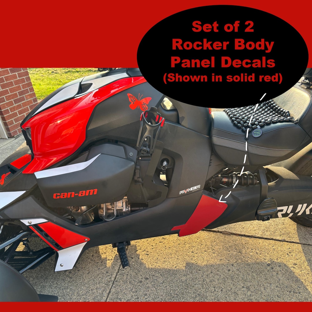 Ryker Rocker Panel Can Am Decal Set, Ryker Motorcycle Custom Vinyl ...