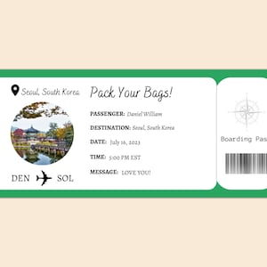 EDITABLE Pack Your Bags Canva Template | Printable Airline Ticket ...