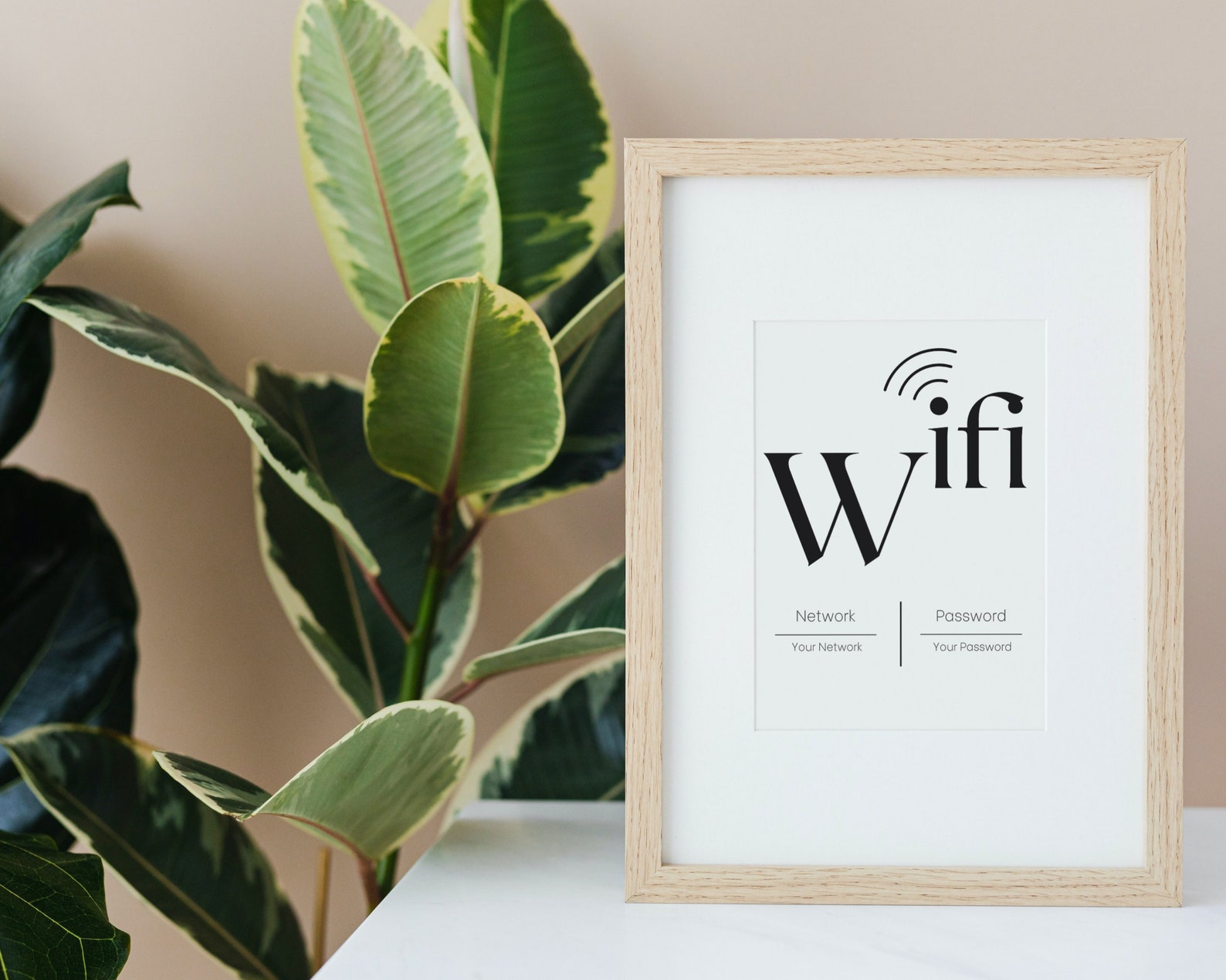 Editable Wifi Password Sign Wifi Code Printable Guest Room Printable ...