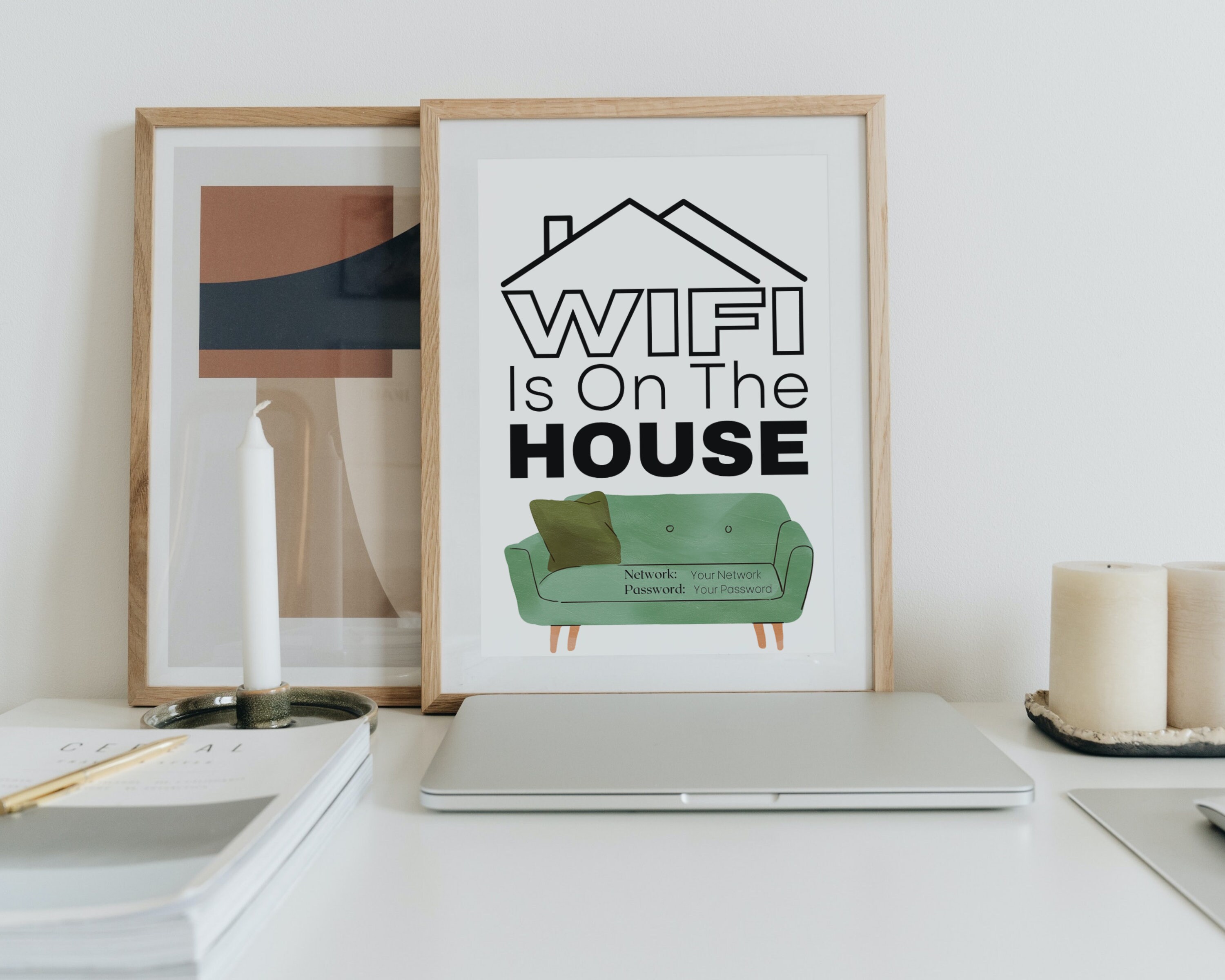 Customizable Wifi Sign Template | Instant Download Wifi Sign | Wifi is ...