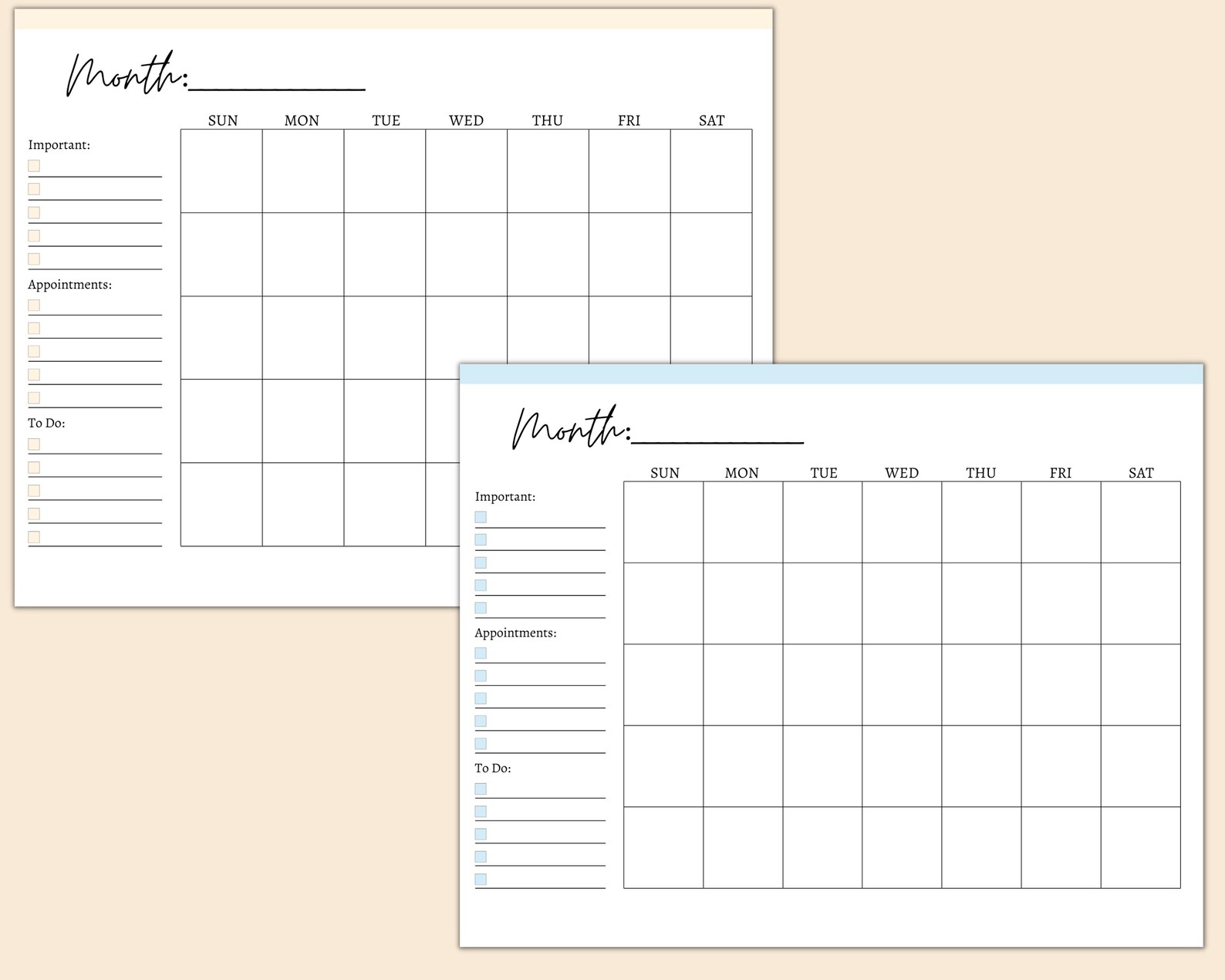 Printable Calendar | Monthly Planner | Monthly Calendar | to Do List ...