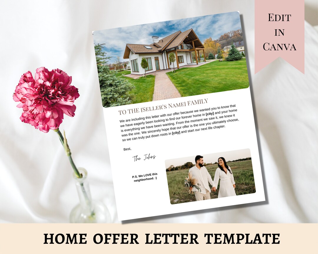 Customizable Buyers Love Letter | Simple Buyer Offer Letter | Minimal ...