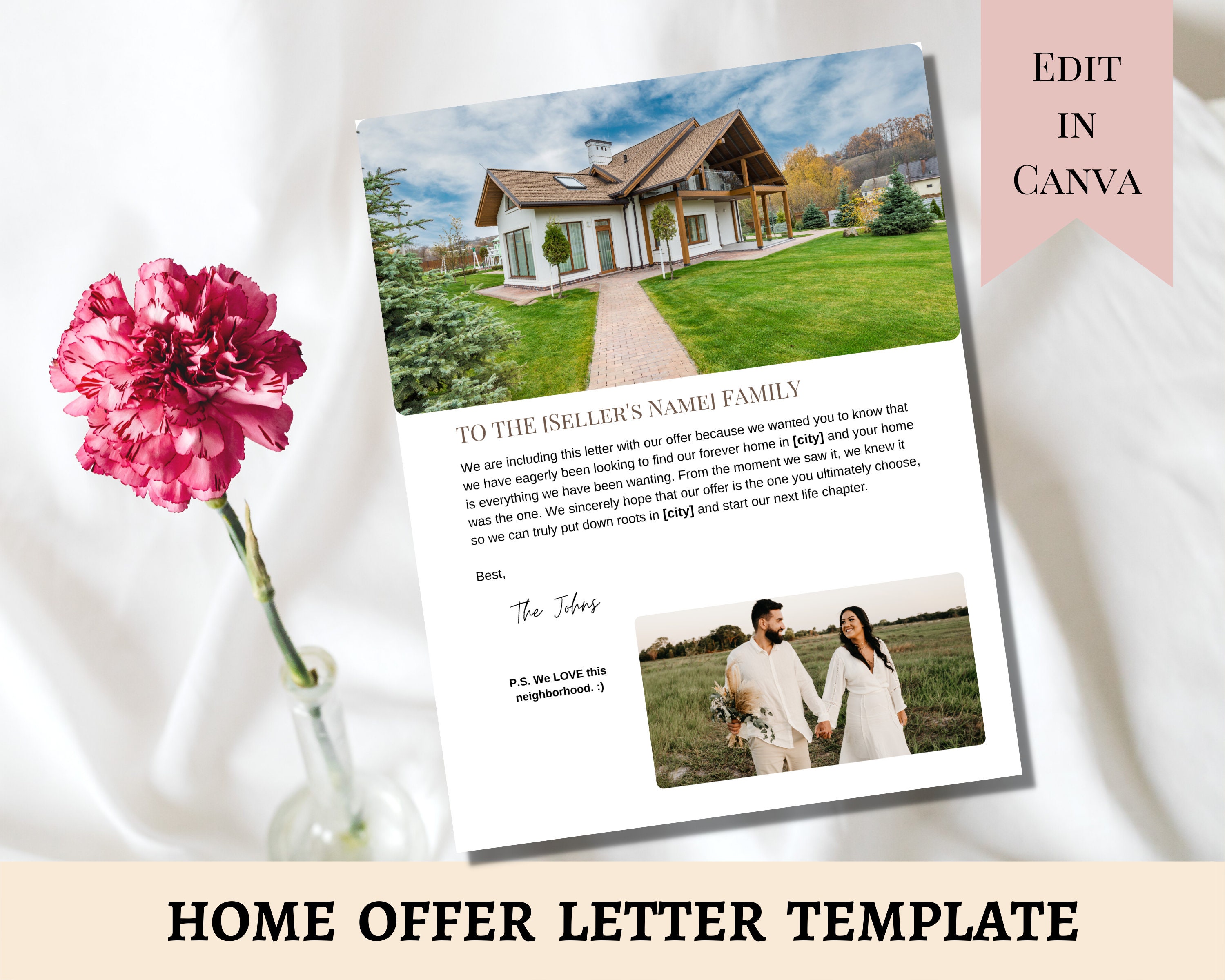 Customizable Buyers Love Letter | Simple Buyer Offer Letter | Minimal ...