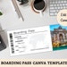 EDITABLE Boarding Pass W/ Image Canva Template | Printable Plane Ticket ...