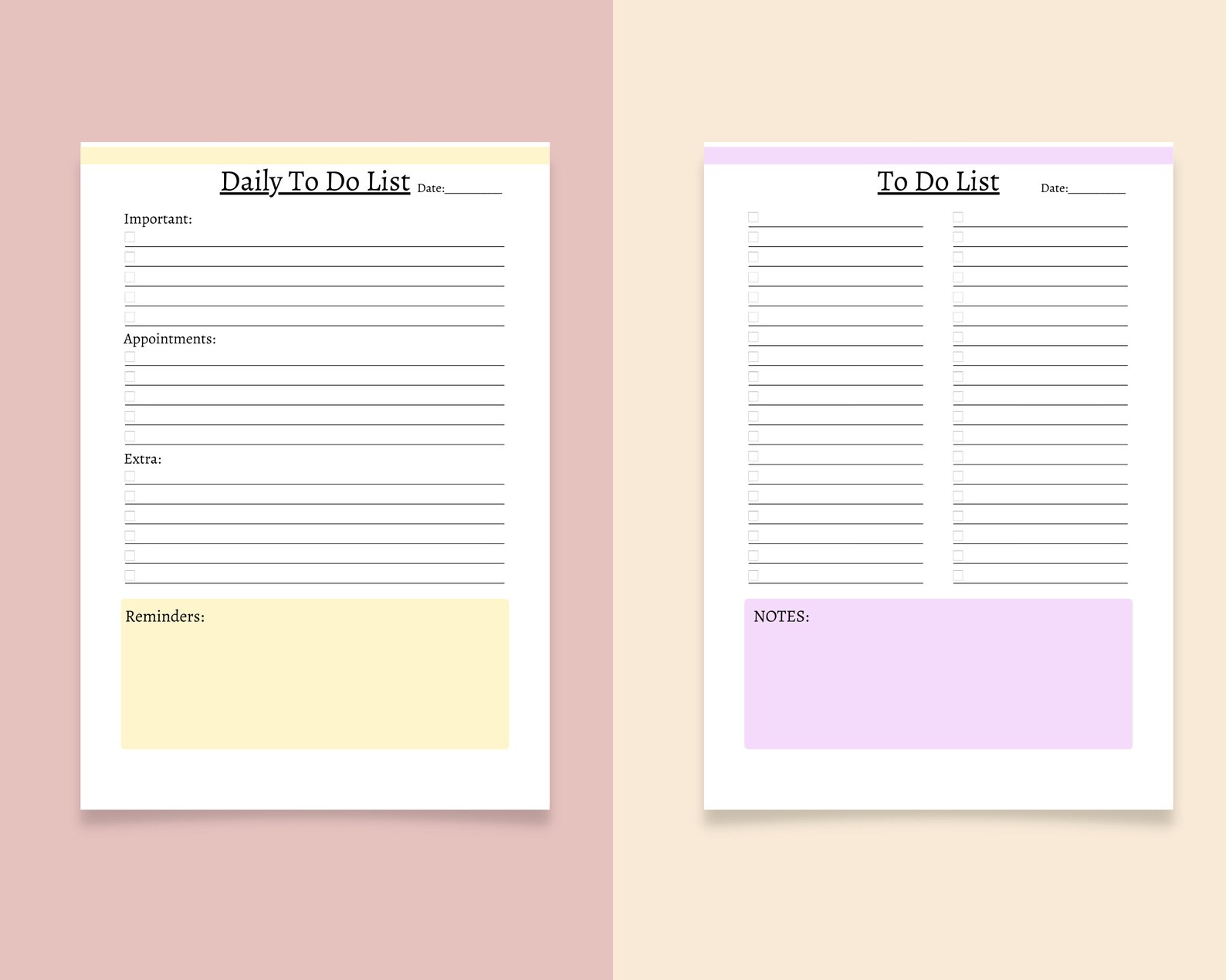 Printable to Do List Bundle | Daily Planner | Daily Checklist ...