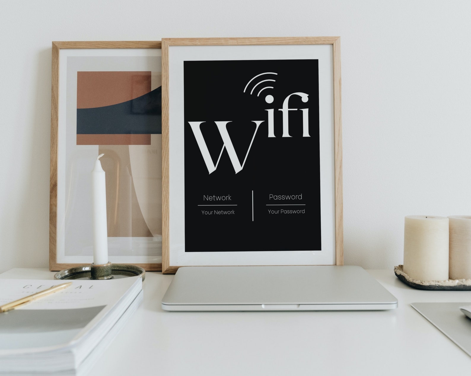 Customizable Wifi Sign | Simple Wifi Sign | Minimal Wifi Sign Template ...