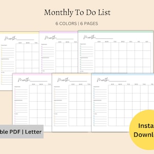 Printable Calendar | Monthly Planner | Monthly Calendar | to Do List ...