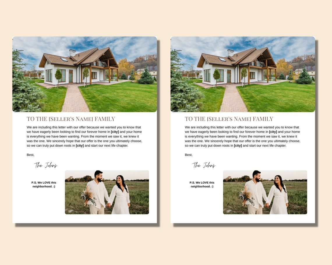 Customizable Buyers Love Letter | Simple Buyer Offer Letter | Minimal ...