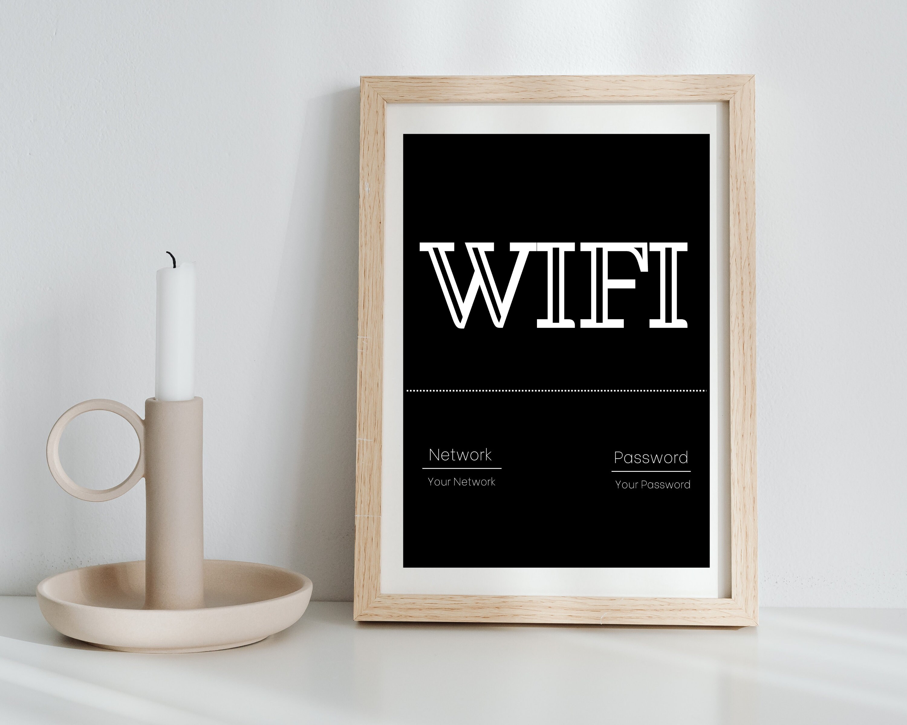 Editable Wifi Sign | Customizable Wifi Sign Template | Instant Download ...