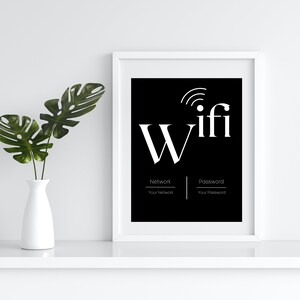 Customizable Wifi Sign | Simple Wifi Sign | Minimal Wifi Sign Template ...