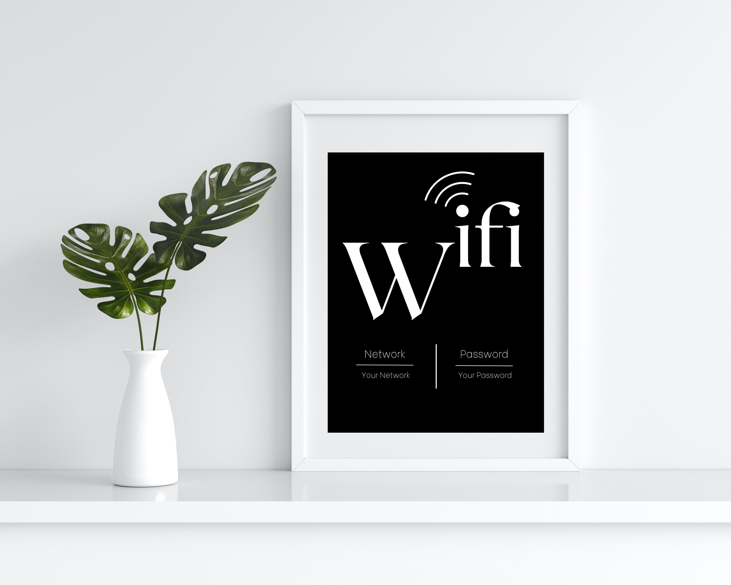 Customizable Wifi Sign Simple Wifi Sign Minimal Wifi Sign Template ...