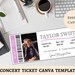 EDITABLE Concert Ticket Canva Template Printable Event Ticket Custom ...