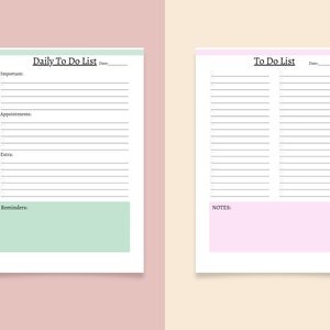 Printable to Do List Bundle | Daily Planner | Daily Checklist ...