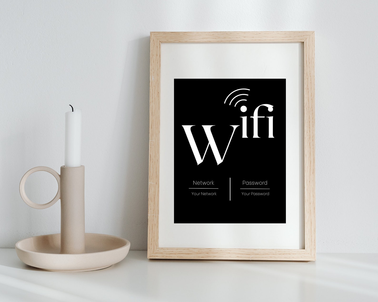 Customizable Wifi Sign | Simple Wifi Sign | Minimal Wifi Sign Template ...
