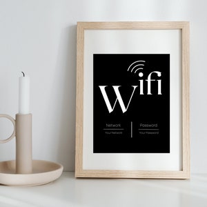 Customizable Wifi Sign | Simple Wifi Sign | Minimal Wifi Sign Template ...