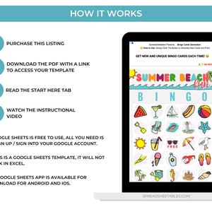 Summer Fun Bingo Card Generator, Bingo, Printable Bingo, Bingo Game ...