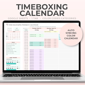 Time Block Planner and Calendar, Time Management Tool, Daily Scheduling ...