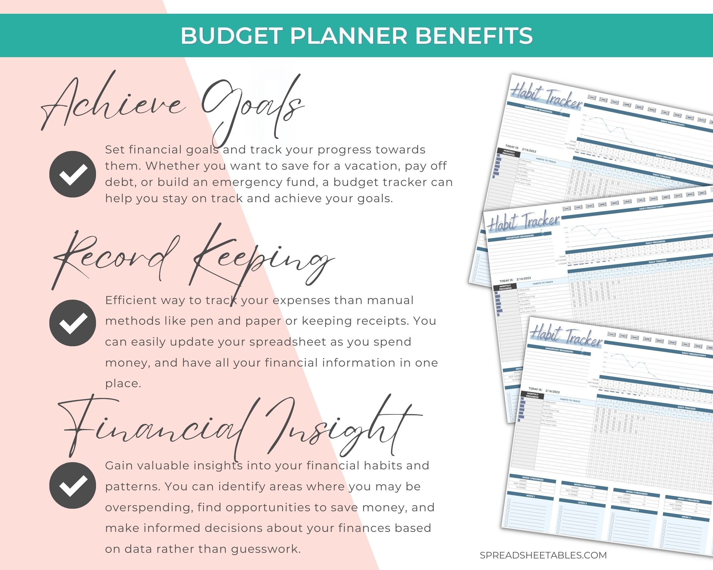 Budget Spreadsheet Planner Tracker: Easily Set up and Track Income ...