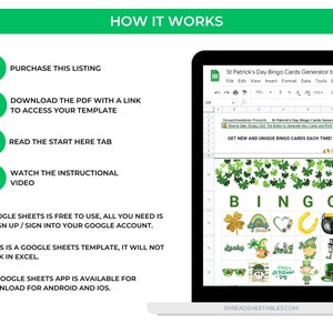 St Patricks Day Bingo Cards Generator, Perfect for Large Groups or ...