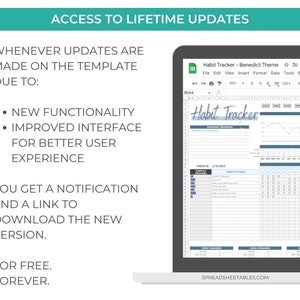 Habit Tracker Spreadsheet: Master Daily Routines, Self Improvement ...