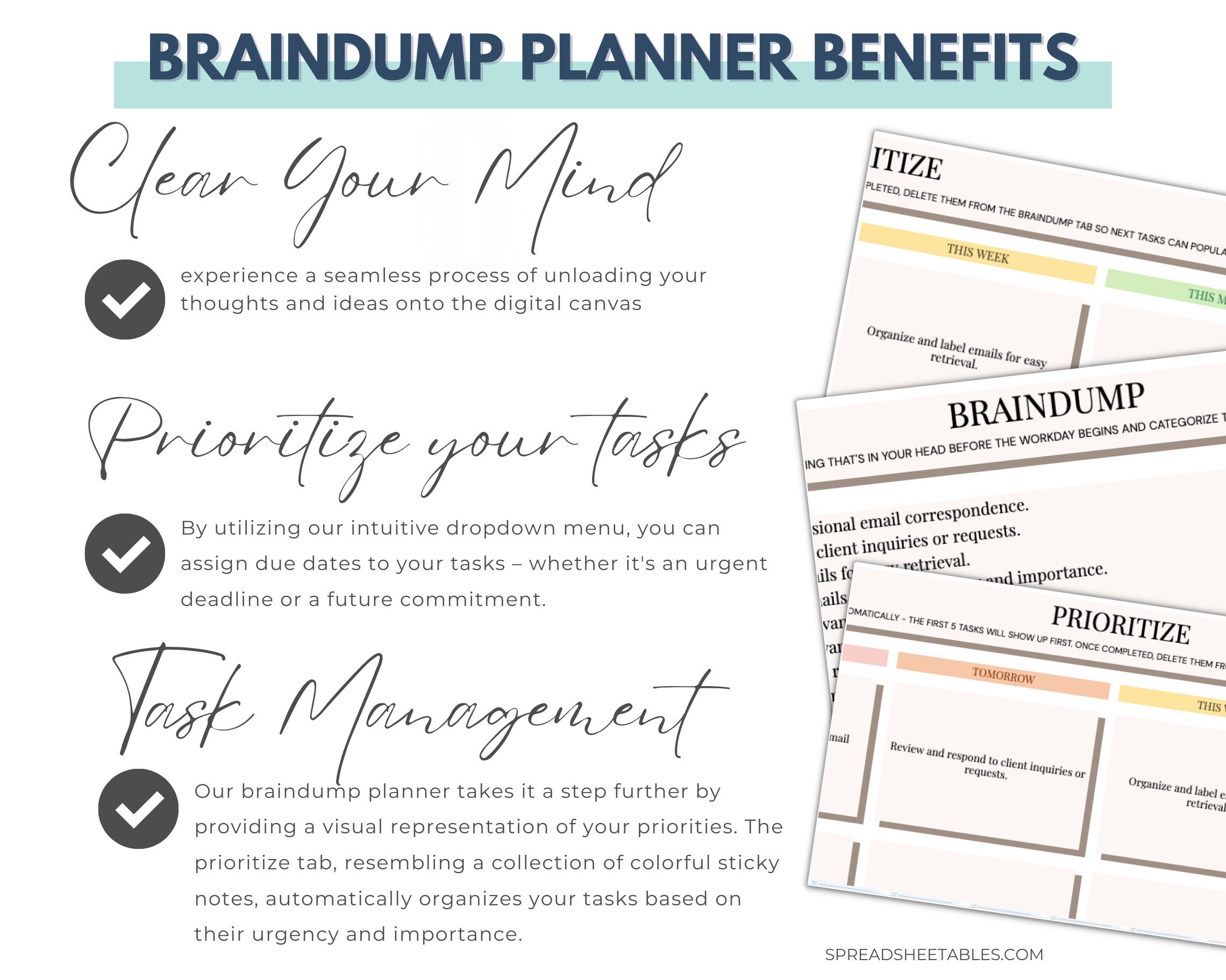 Brain Dump And Prioritize Your Tasks Braindump Planner Tasks Prioritization Productivity
