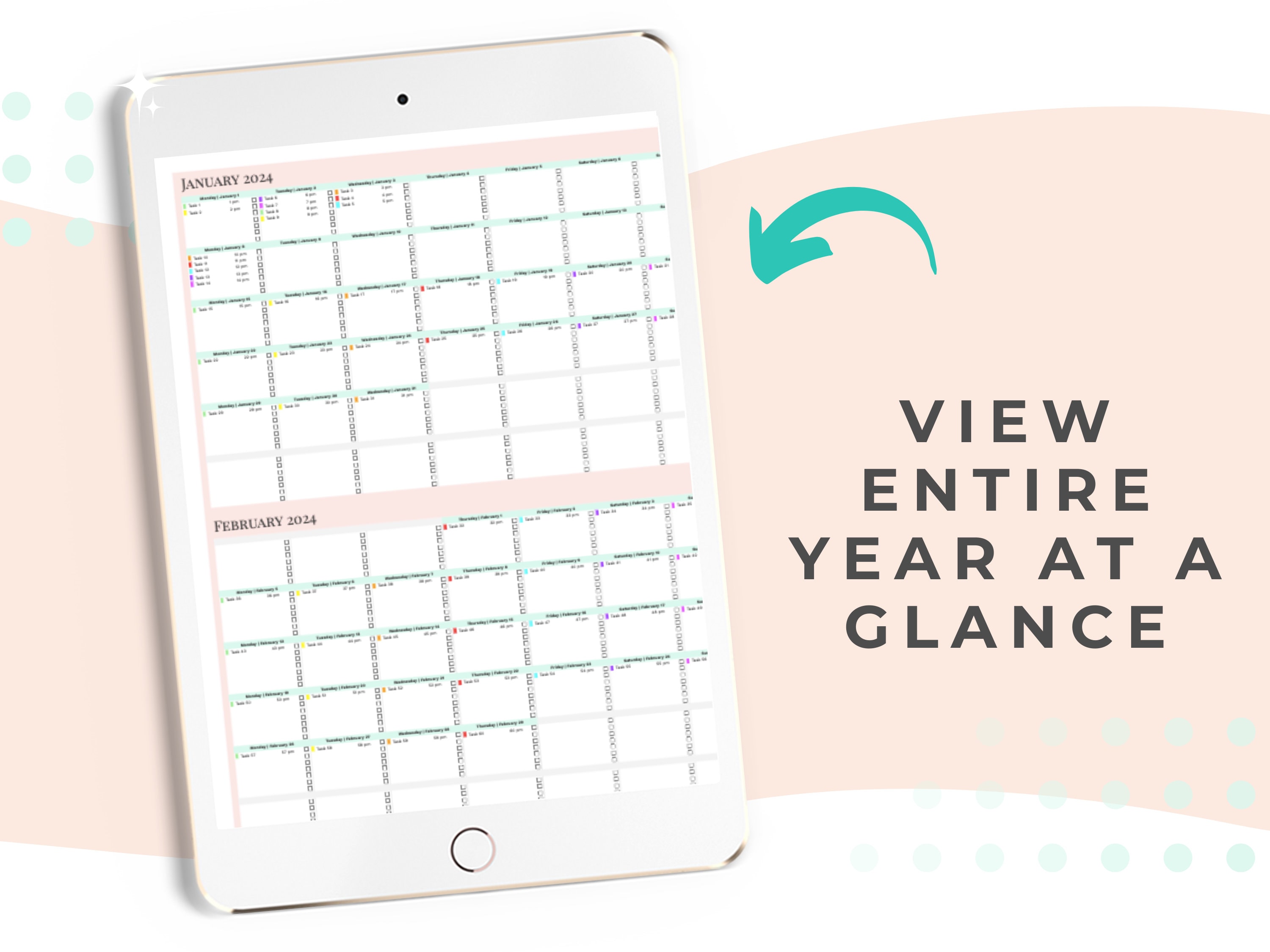 Smart Calendar Spreadsheet Daily Smart Planner for Your to Do Lists ...