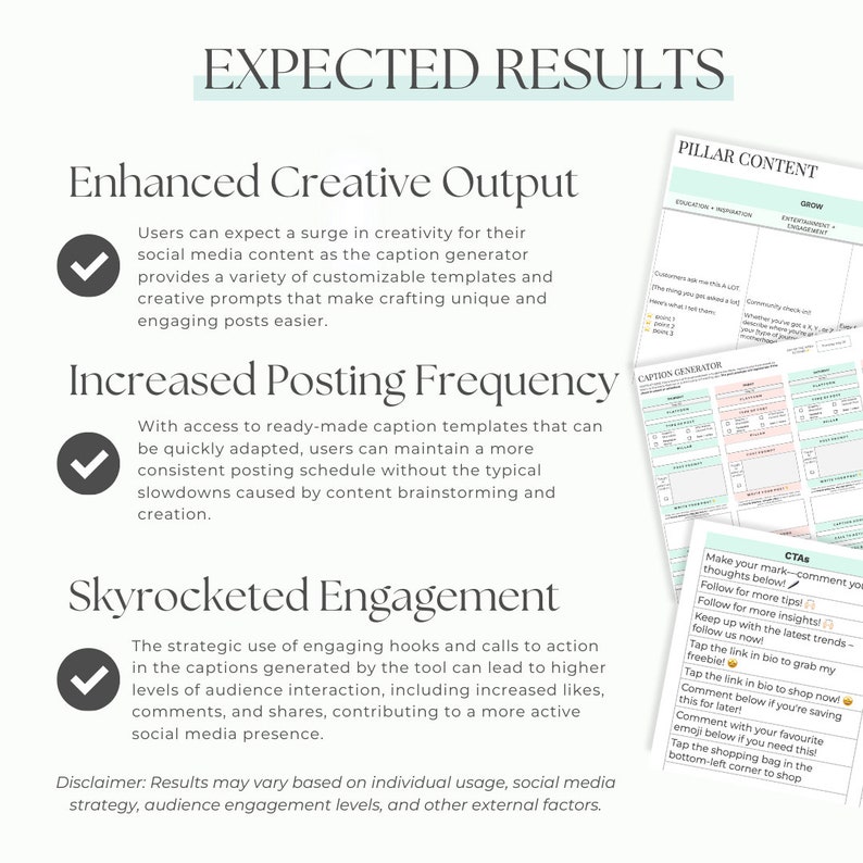 Social Media Caption Generator, Instagram Content Planning, DFY ...