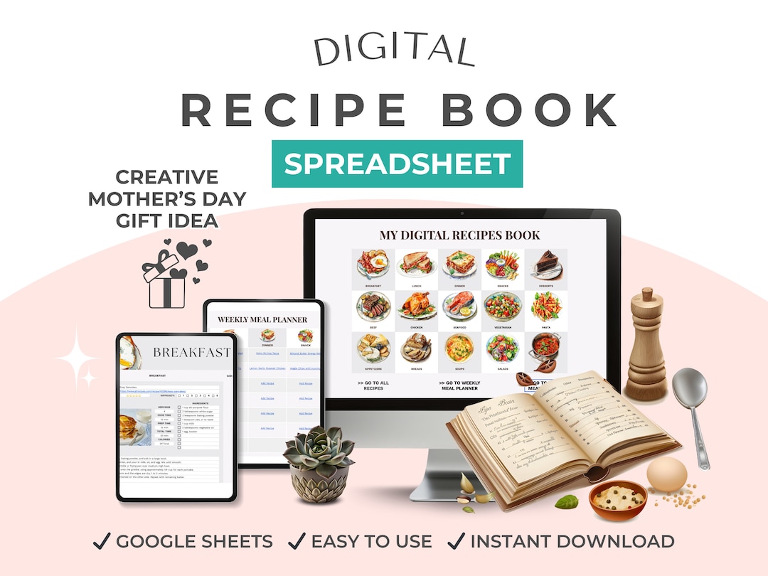 Recipe Book Mother's Day Unique Gift Idea, Creative Gift for Moms ...