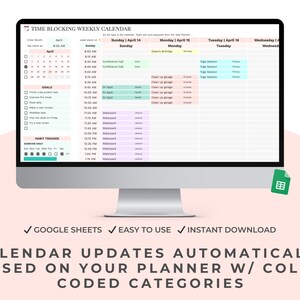 Time Block Planner and Calendar, Time Management Tool, Daily Scheduling ...