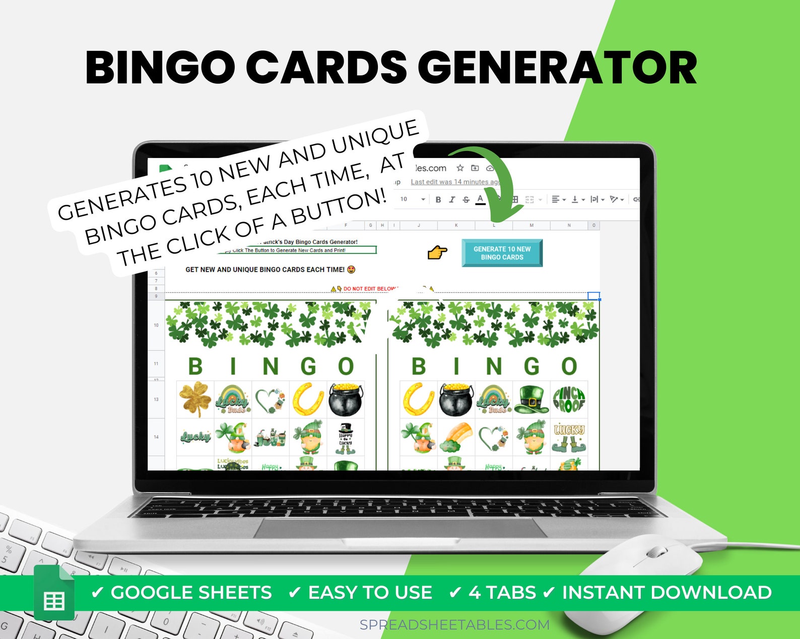 St Patricks Day Bingo Cards Generator, Perfect for Large Groups or ...