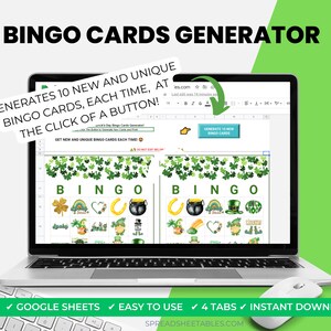 St Patricks Day Bingo Cards Generator, Perfect for Large Groups or ...