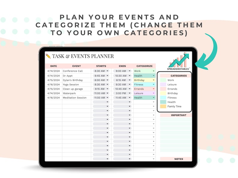 Time Block Planner and Calendar, Time Management Tool, Daily Scheduling ...