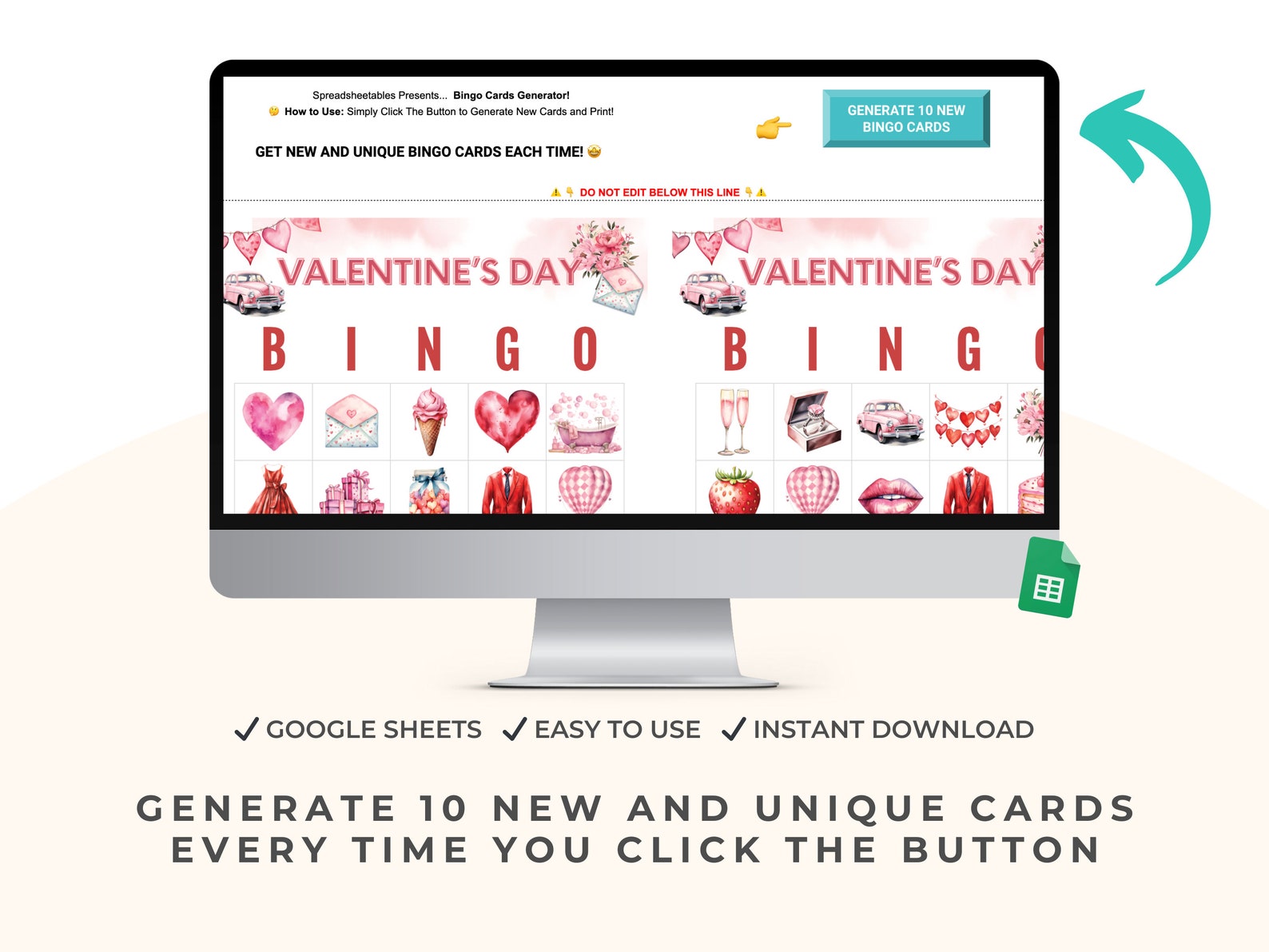 Valentines Day Bingo Generator, Classroom Valentine's Party Game ...