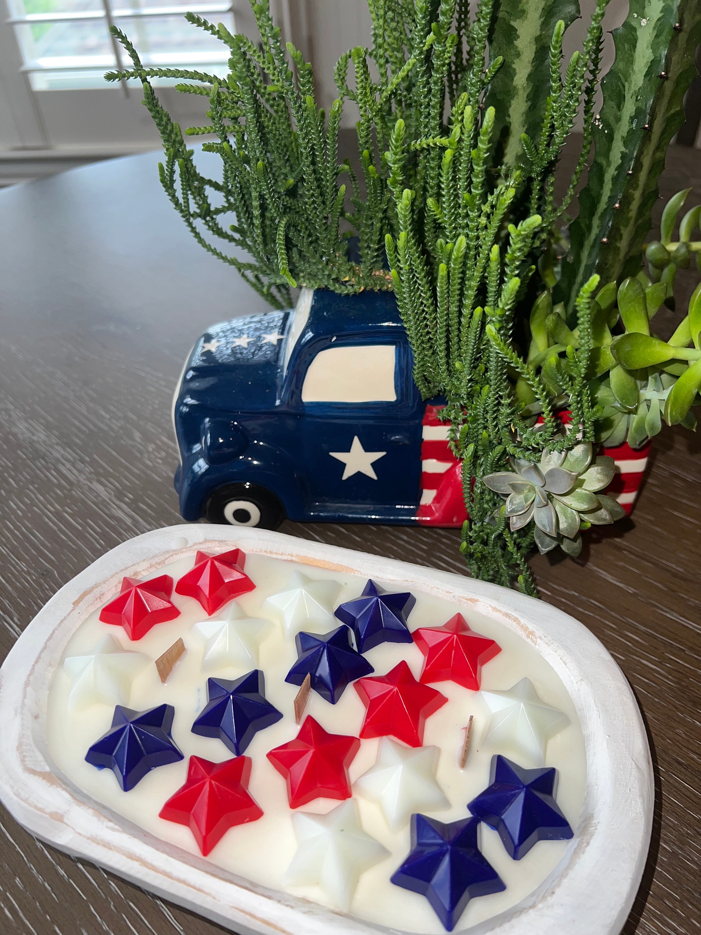 Patriotic Candle USA Candle Memorial Day Candle Dough - Etsy