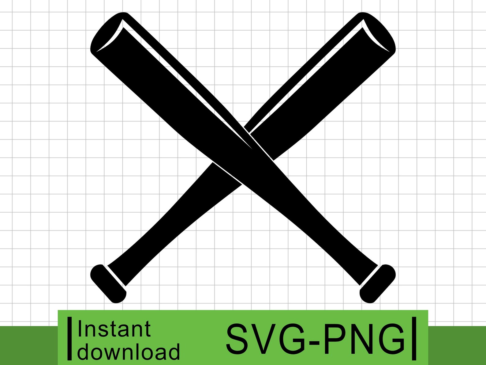 Crossed Baseball Bats, Baseball Bat SVG & PNG, Baseball Cut File ...