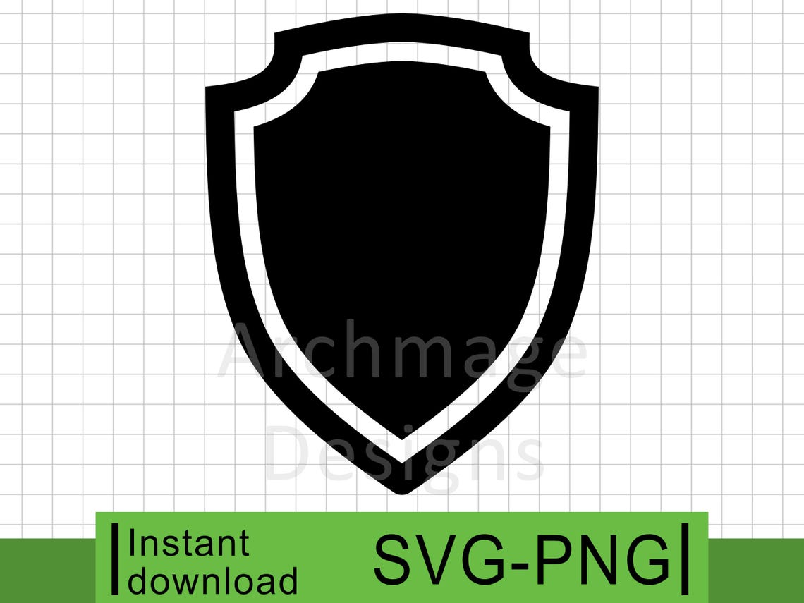 Shield Double Outline #4 - PNG & SVG - Etsy