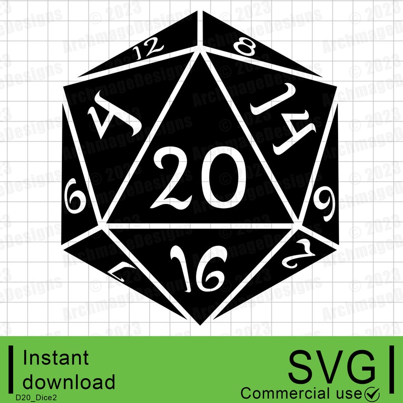 D20 Svg Cuts File - Etsy