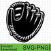 Baseball Glove Silhouette #1 SVG & PNG, Commercial Use, Instant Digital ...