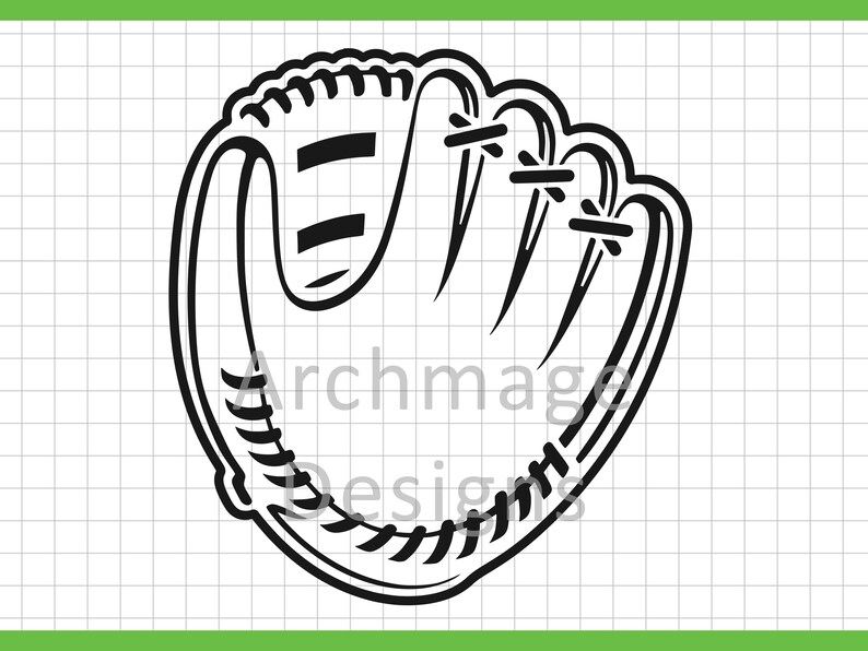 Baseball Glove SVG Silhouette, Baseball Cut File, Commercial Use ...