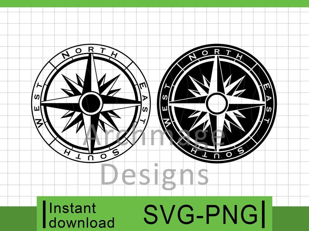 Nautical Compass Vector Design - SVG & PNG (digital Download) - Etsy