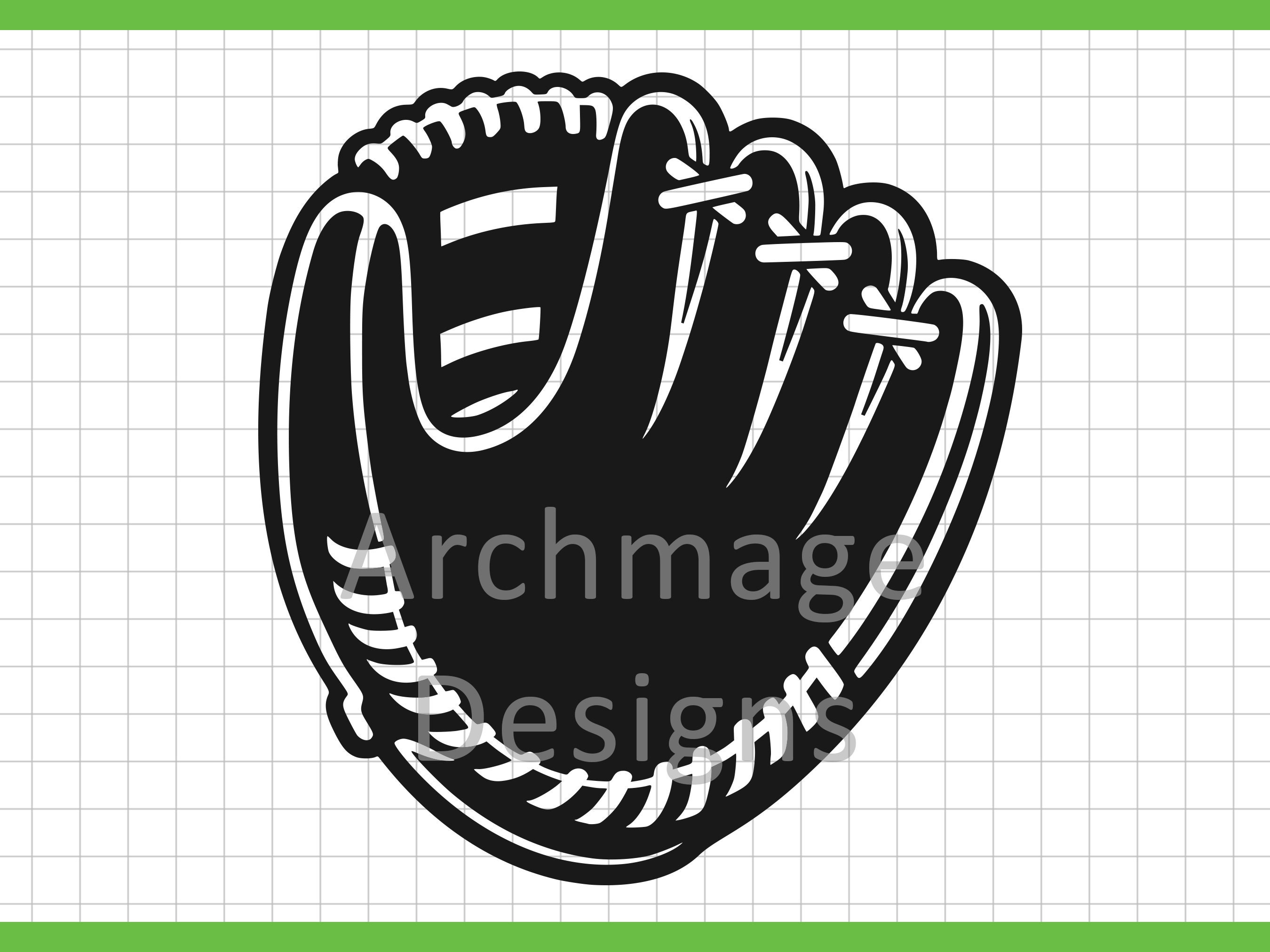 Baseball Glove SVG Silhouette, Baseball Cut File, Commercial Use ...