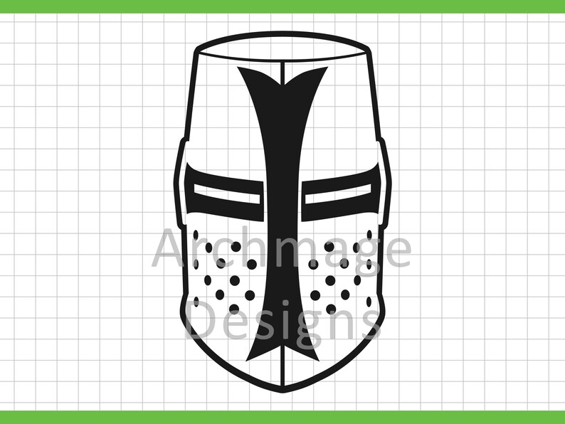 Crusader Great Helm SVG, Knight's Templar Helmet Cut/engrave File ...