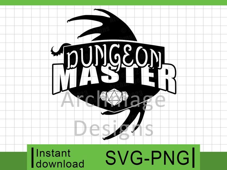 Dungeon Master SVG #3, Dungeons and Dragons, Roleplaying Logo, Cut File, Commercial Use, Instant ...