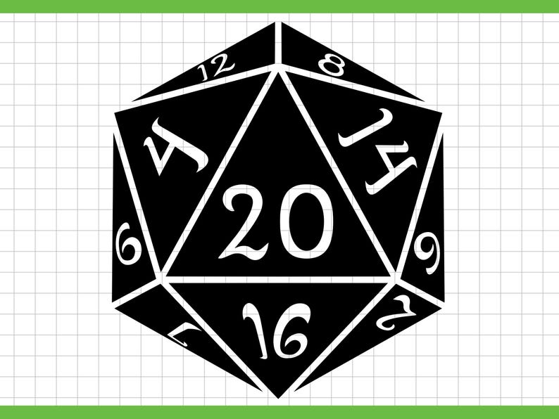 D20 Dice Vector Graphic - SVG & PNG (digital Download) - Etsy