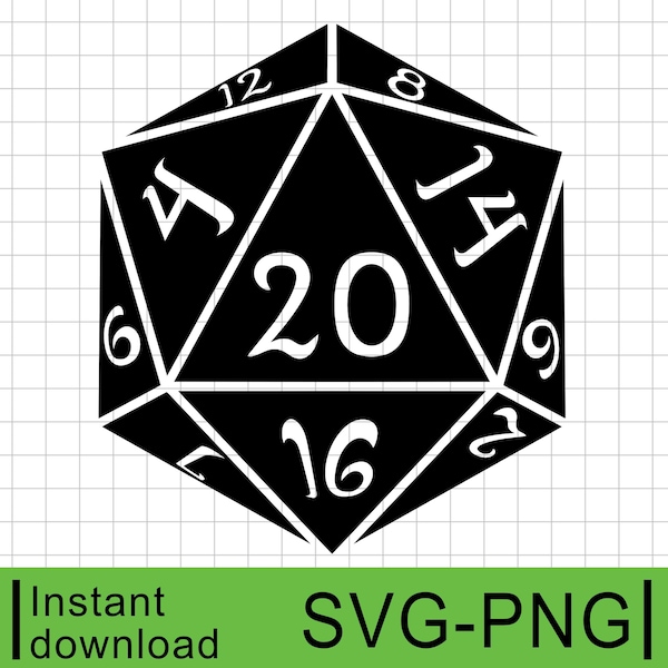 D20 Svg Cuts File - Etsy