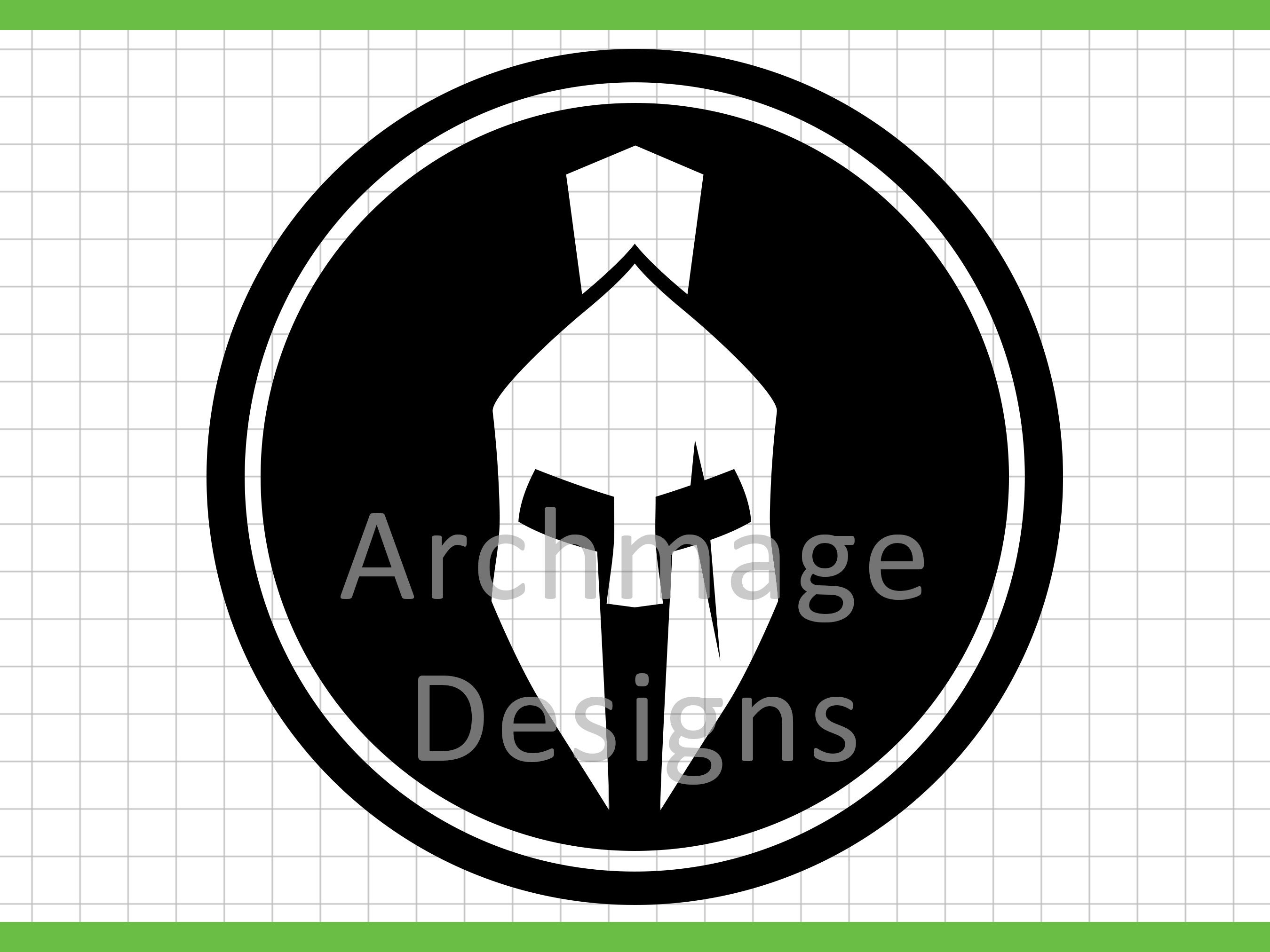 Spartan Helmet Circle SVG Icon, Cut File, Commercial Use, Instant ...