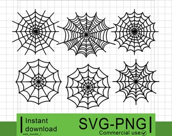 Spiderweb Corner Pack: Bundle of 6 - SVG & PNG (digital Download) - Etsy